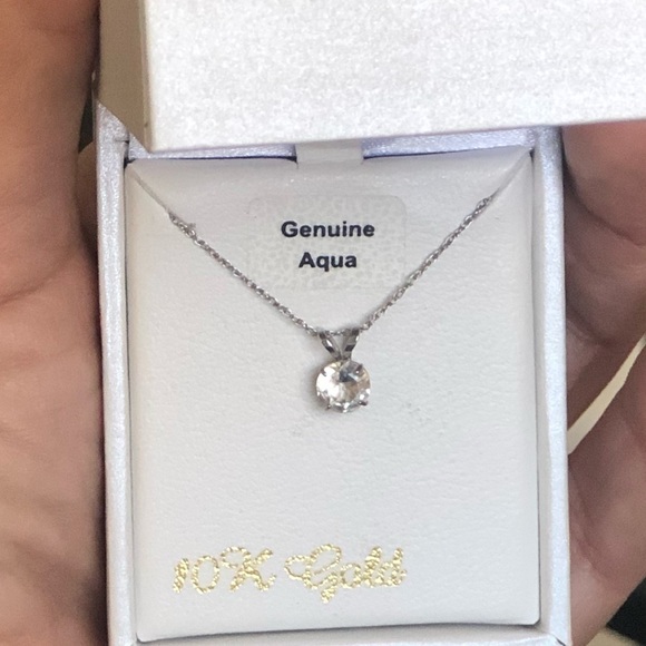 Jewelry | Aqua Solitaire 1k | Poshmark